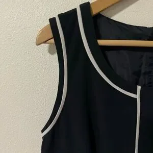 Modcloth | Dresses | Modcloth Navy Blue A Line Piping Midi Dress ...